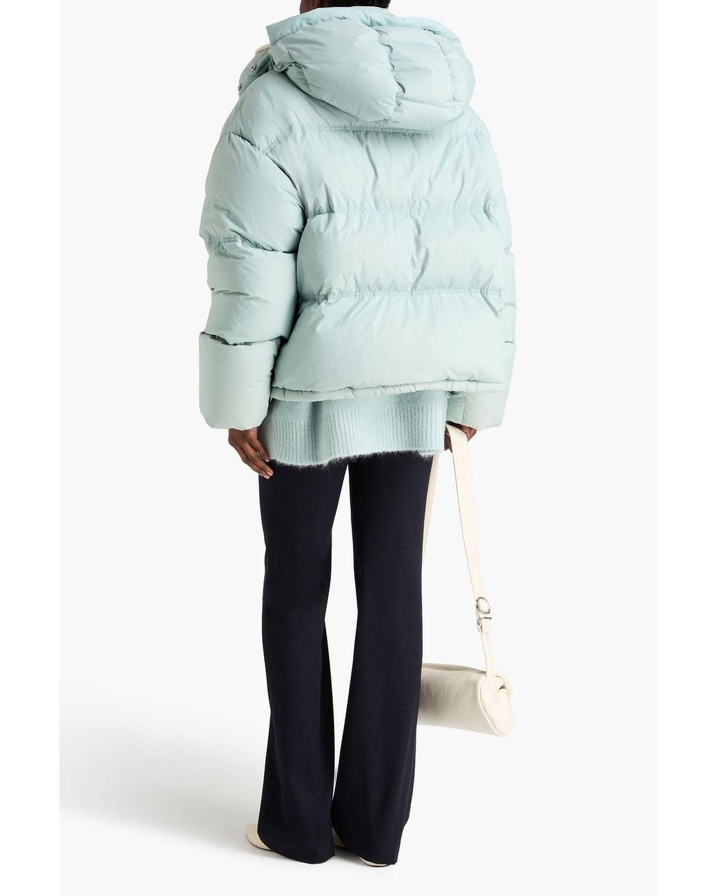 Ami Paris Quilted Shell Down Jacket in Blue | Lyst UK