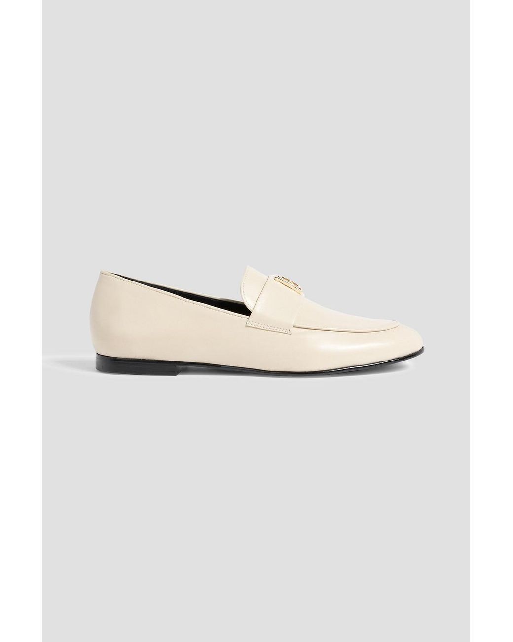 Anine Bing Corrine Embellished Leather Loafers in White | Lyst