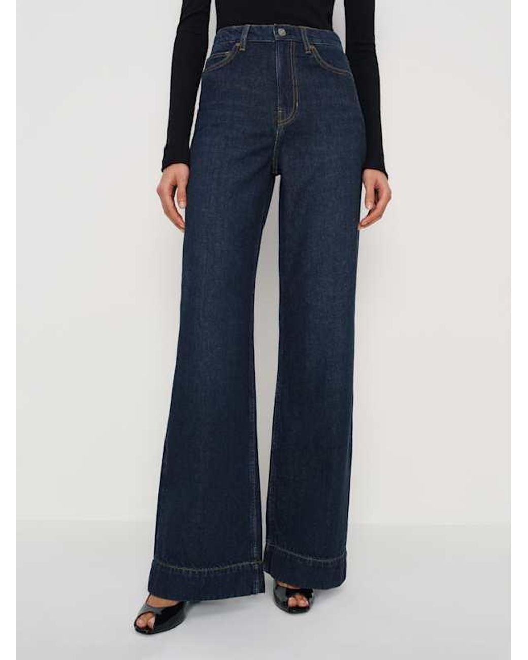 Reformation Cary High Rise Slouchy Wide Leg Jeans Denim in Blue | Lyst