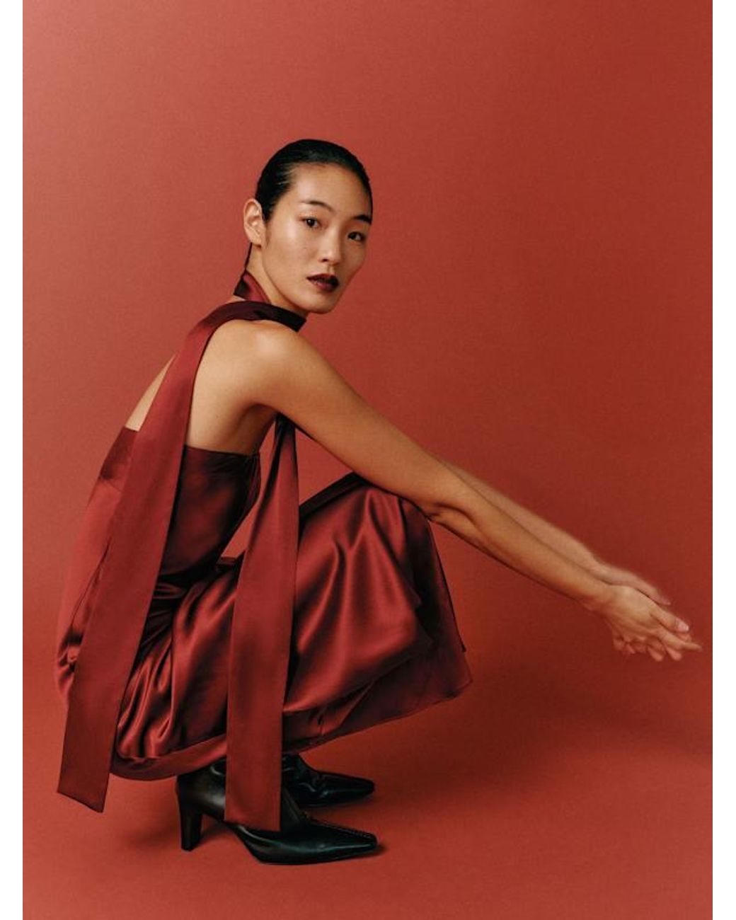 Reformation Oren Silk Dress in Red | Lyst