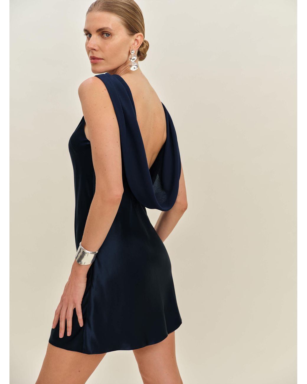 Reformation Jonelle Silk Dress in Blue | Lyst