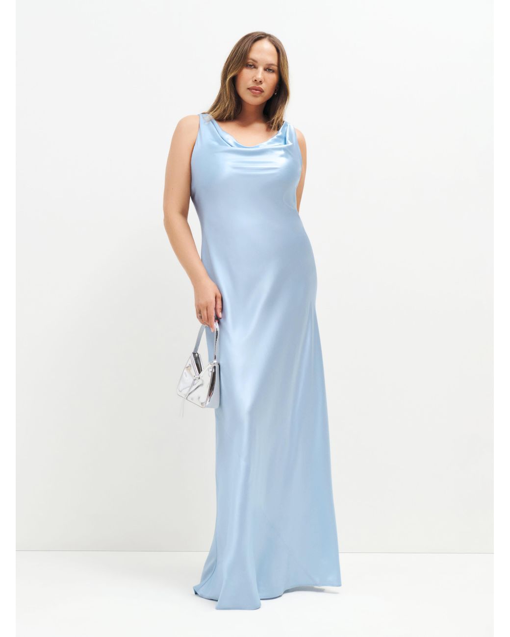 Reformation Annabelle Silk Dress Es in Blue | Lyst