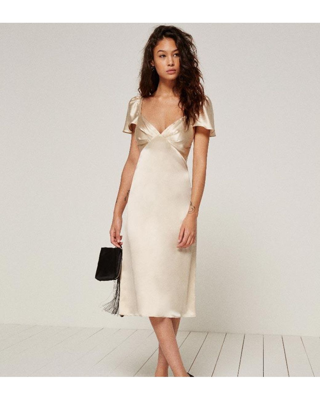 Reformation Kaylee Dress in White | Lyst
