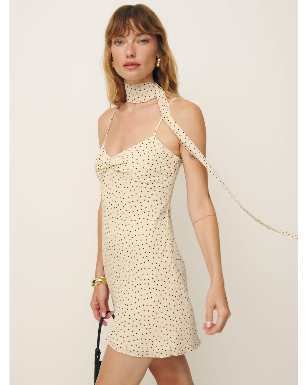 Reformation Iryna Dress in Natural | Lyst