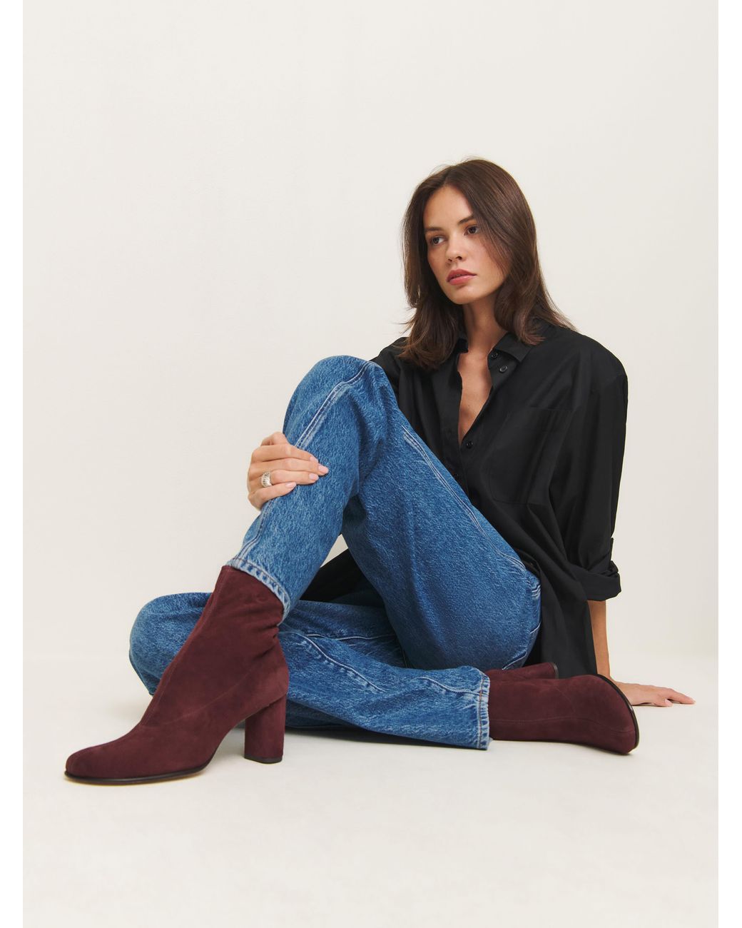 Reformation Presley Ankle Boot in Blue | Lyst