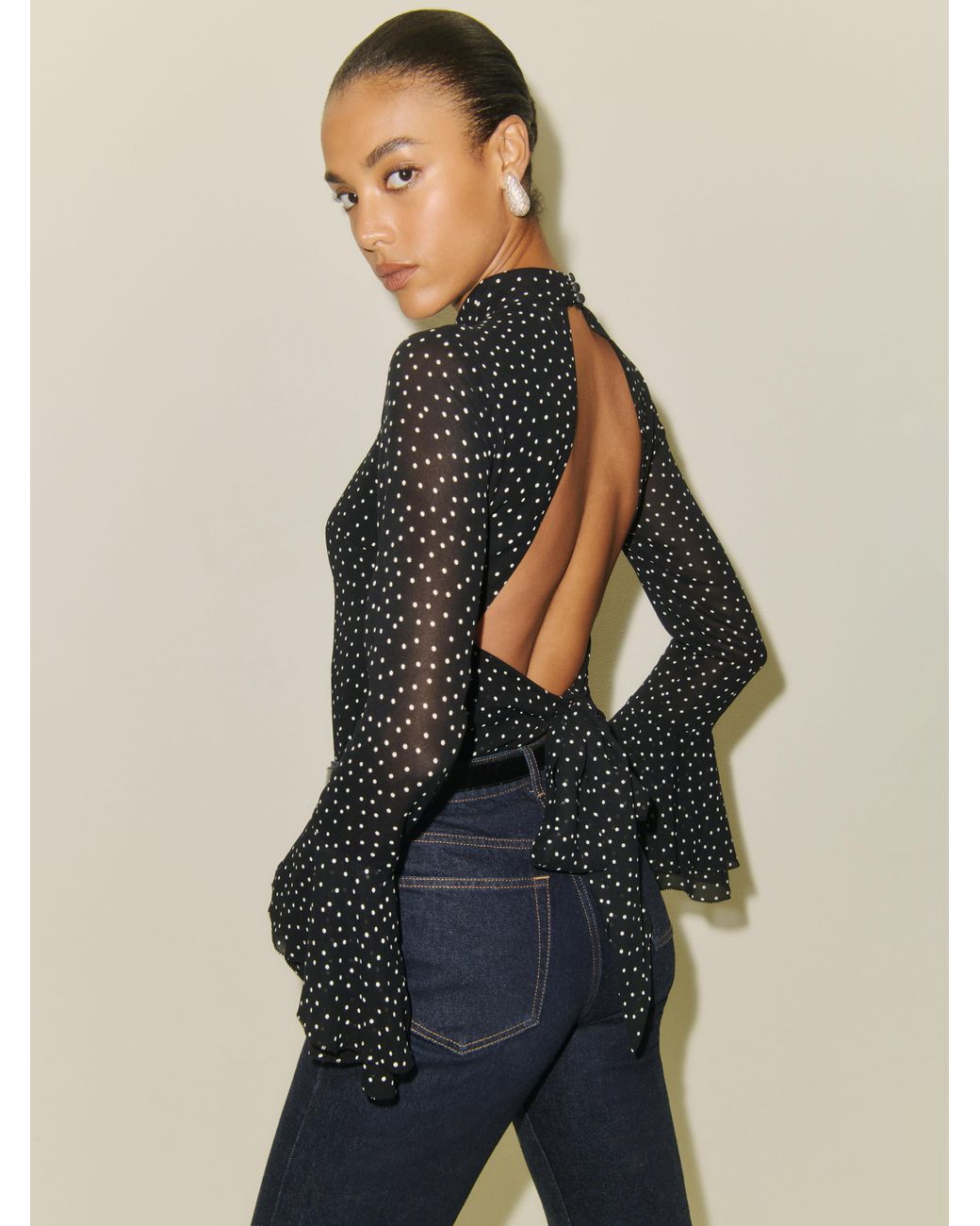 Reformation Roxana Top in Blue | Lyst