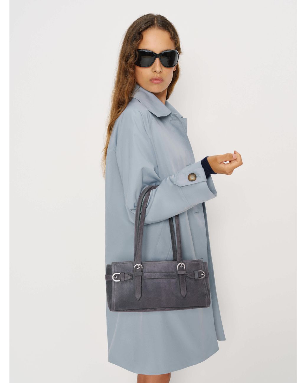 Reformation Beatrice Shoulder Bag in Blue | Lyst