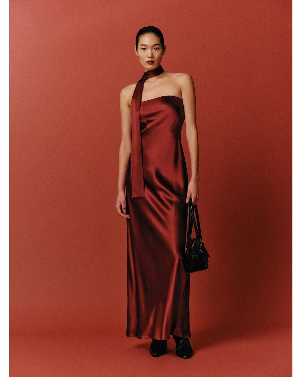 Reformation Oren Silk Dress in Red | Lyst