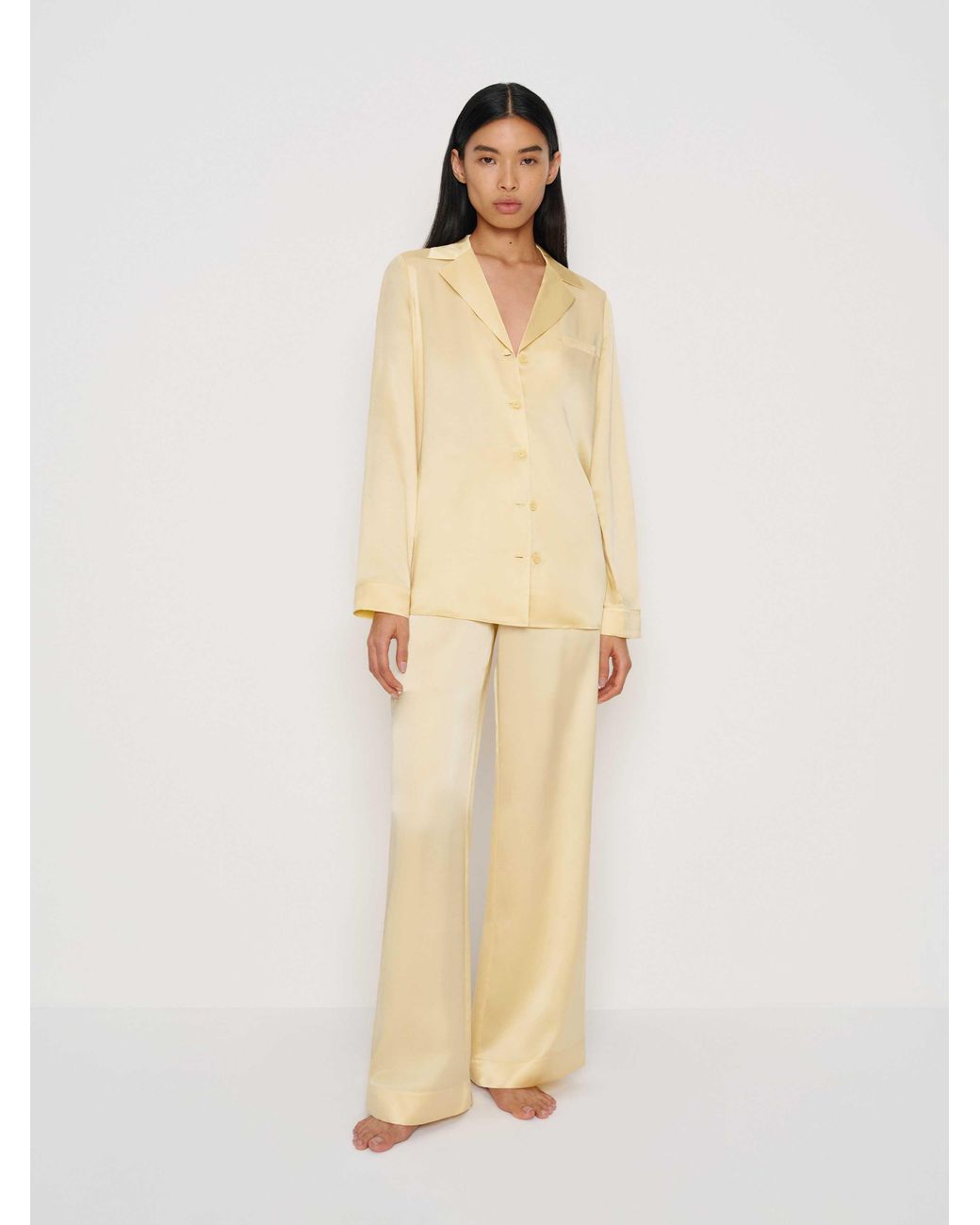 Reformation Ella Silk Set in Natural | Lyst