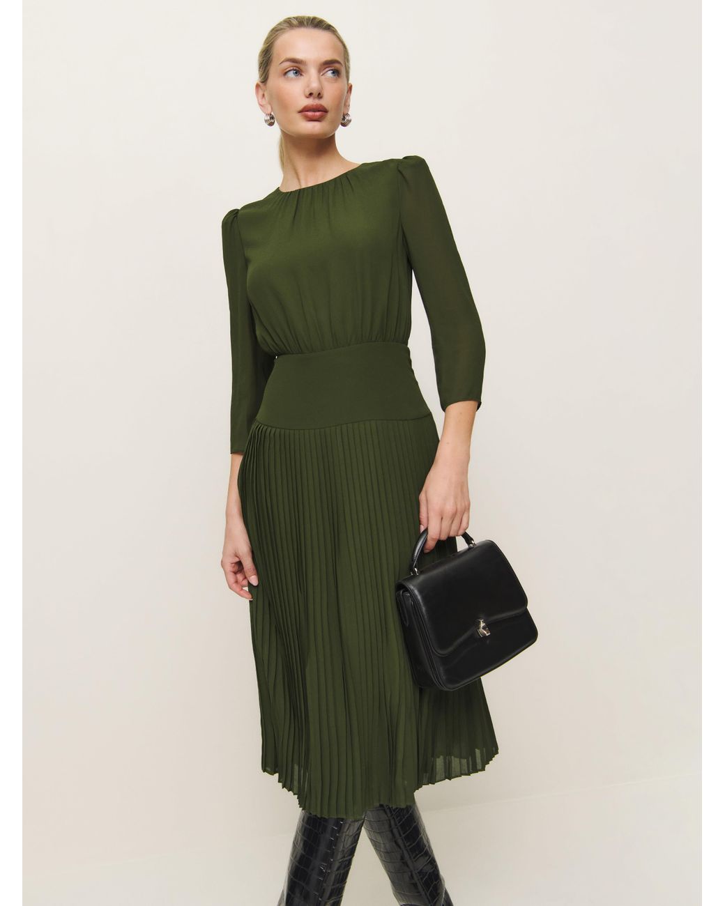 Reformation Sabra Dress in Green | Lyst