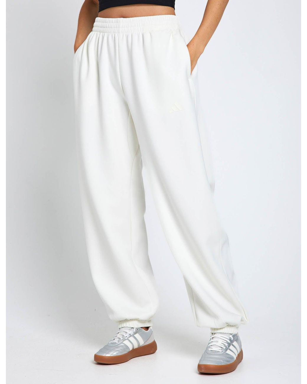 adidas Women's Soft Lux Loose Pant in White | Lyst UK