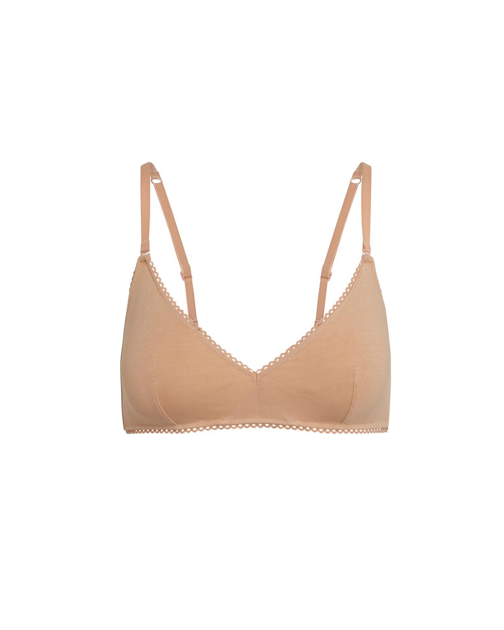 KiT Undergarments Organic Cotton Triangle Soft Bra in White | Lyst