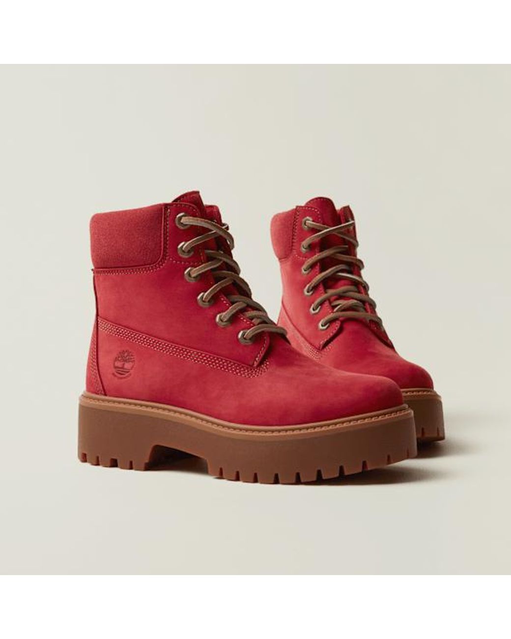Timberland Stone Street 6-Inch Waterproof Platform Boot For in Red ...