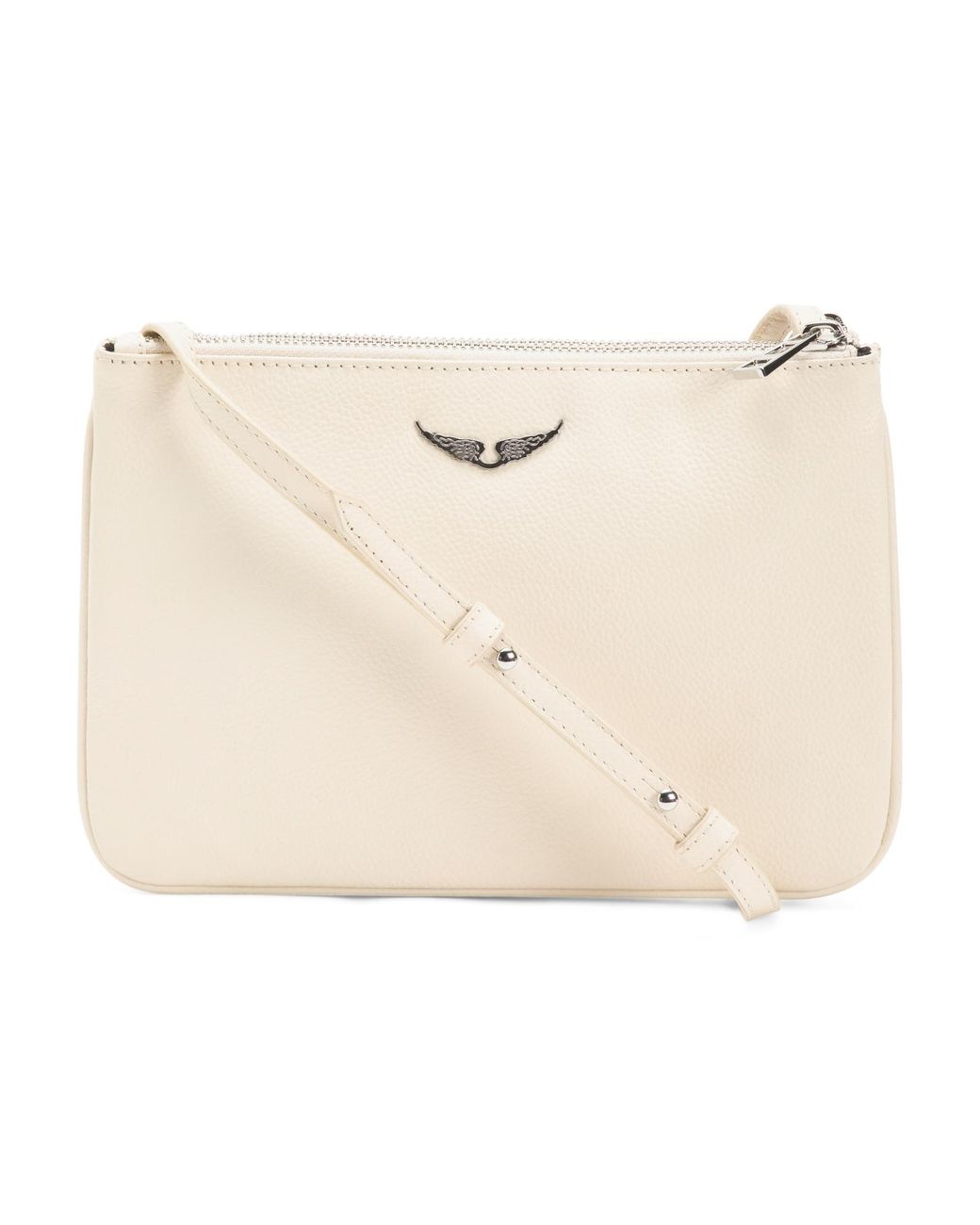 TJ Maxx Leather Duo Wings Crossbody in Natural | Lyst