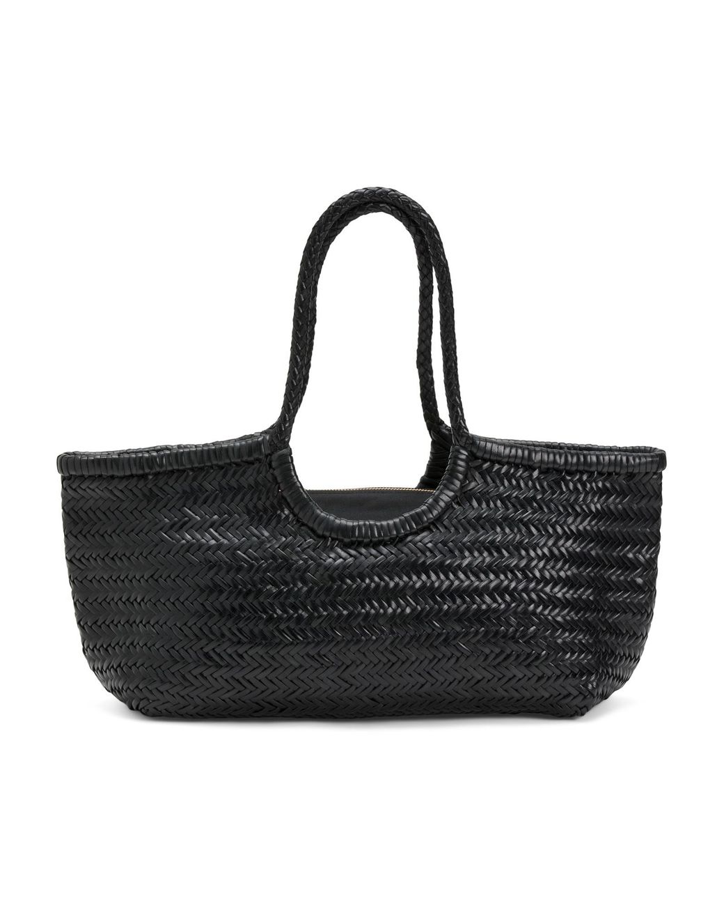 TJ Maxx Leather East West Tote With Drop Shape Handles For in Black | Lyst