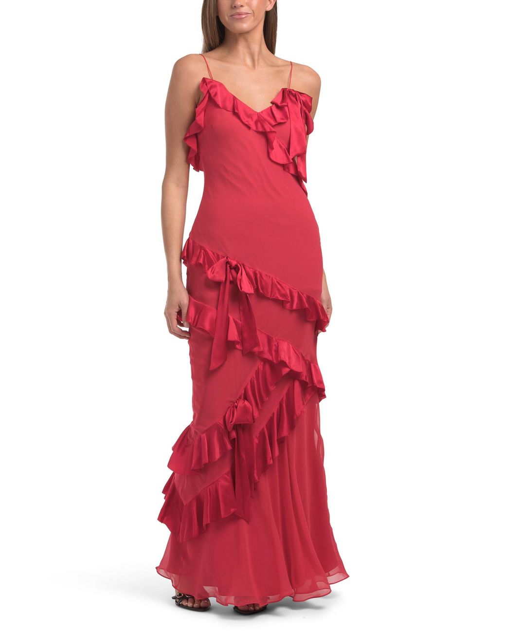 TJ Maxx Silk Rialto Gown For in Red | Lyst