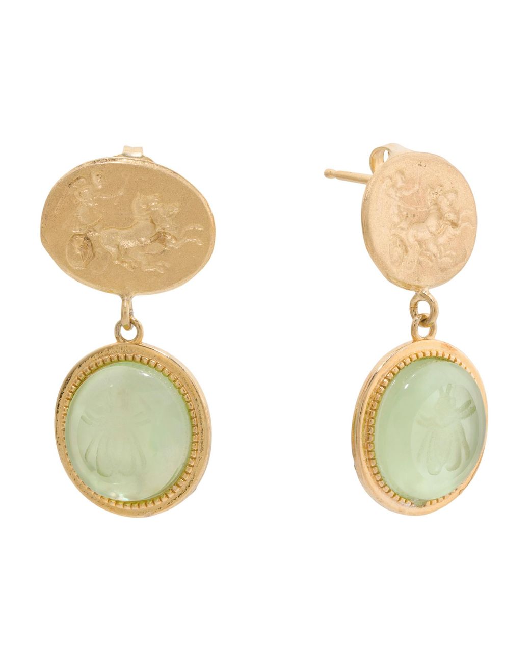 TJ Maxx 18Kt Plated Venetian Glass Drop Earrings For in White | Lyst