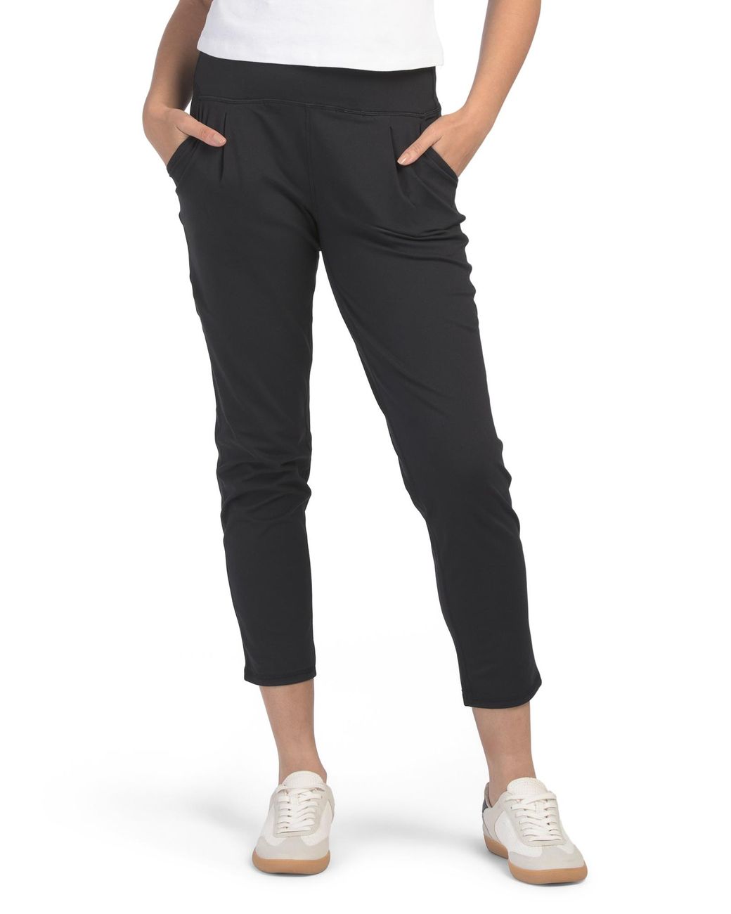 TJ Maxx Interlock Pants With Pleat Details, Spandex/Polyester in Black ...