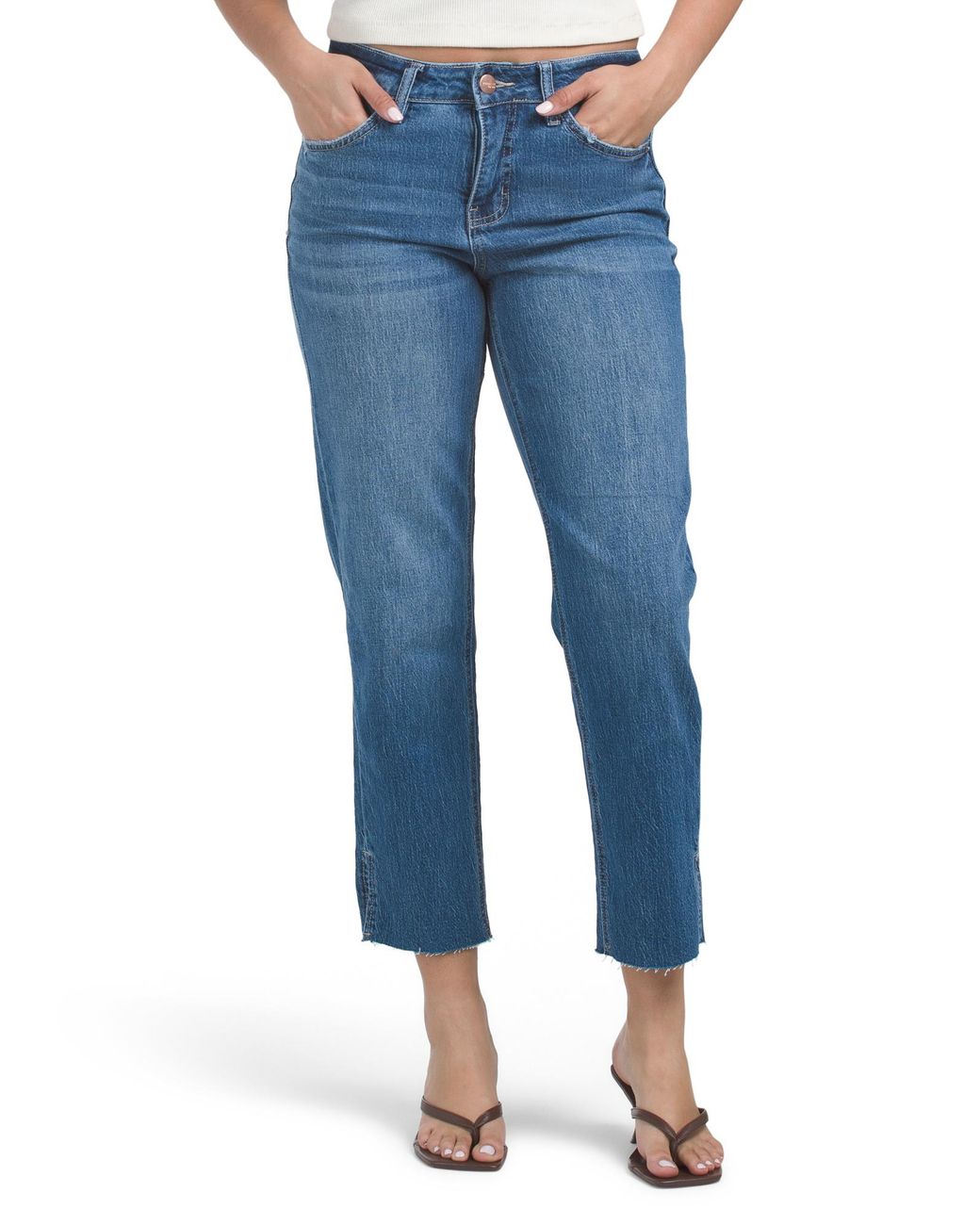 TJ Maxx Straight Leg Jeans For Spandex/Cotton in Blue | Lyst