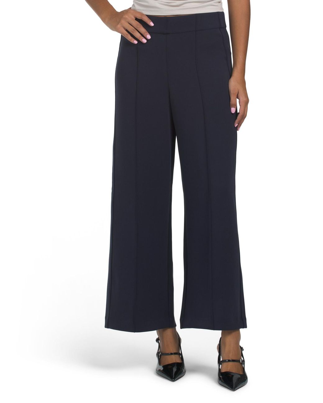 TJ Maxx Pull On Wide Leg Pants With Pintuck Seams For Spandex/Polyester ...