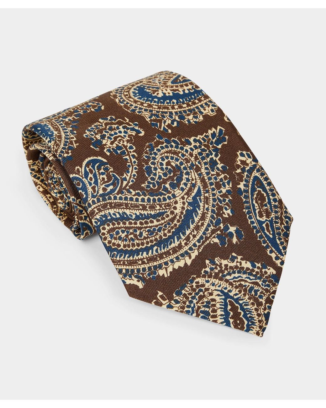 Todd Snyder Italian Silk Paisley Tie in Brown for Men | Lyst