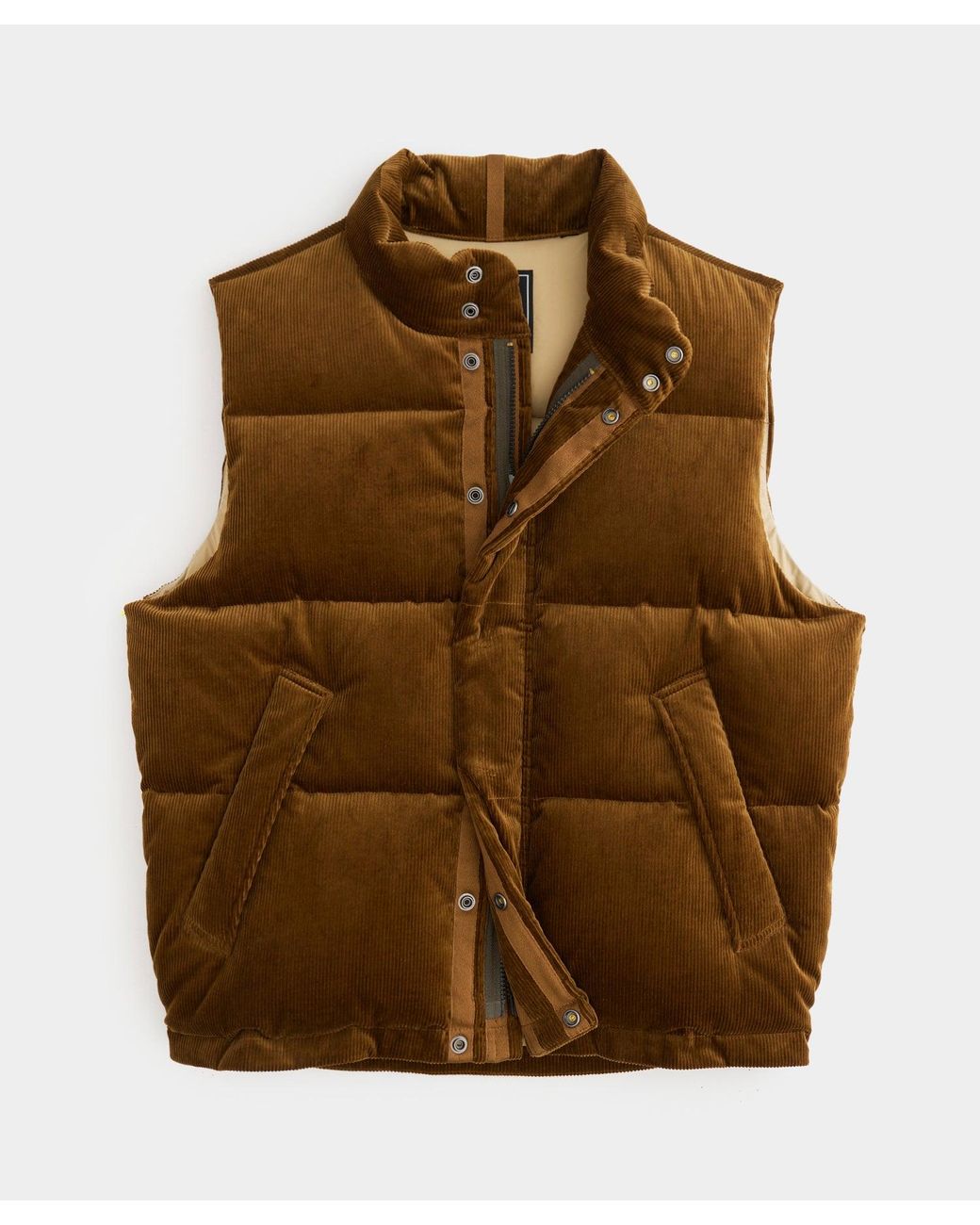 Todd Snyder Italian Corduroy Down Vest in Brown for Men | Lyst