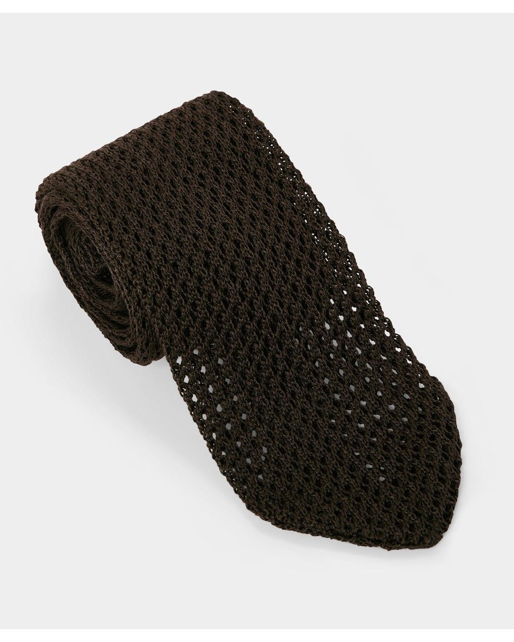 Todd Snyder Italian Cotton Open Weave Knit Tie in Black for Men | Lyst