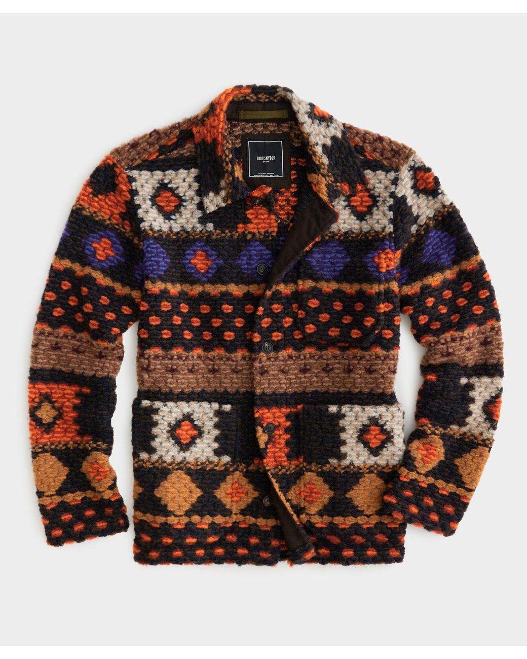 Todd Snyder Loop Knit Jacquard Chore Jacket for Men | Lyst