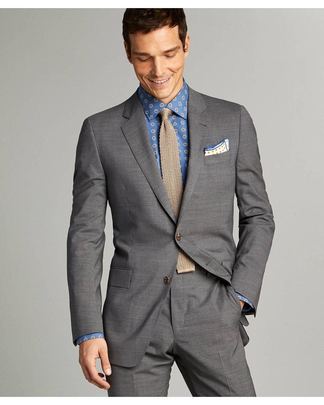 Todd Synder X Champion Sutton Tropical Wool Suit Jacket in Charcoal ...
