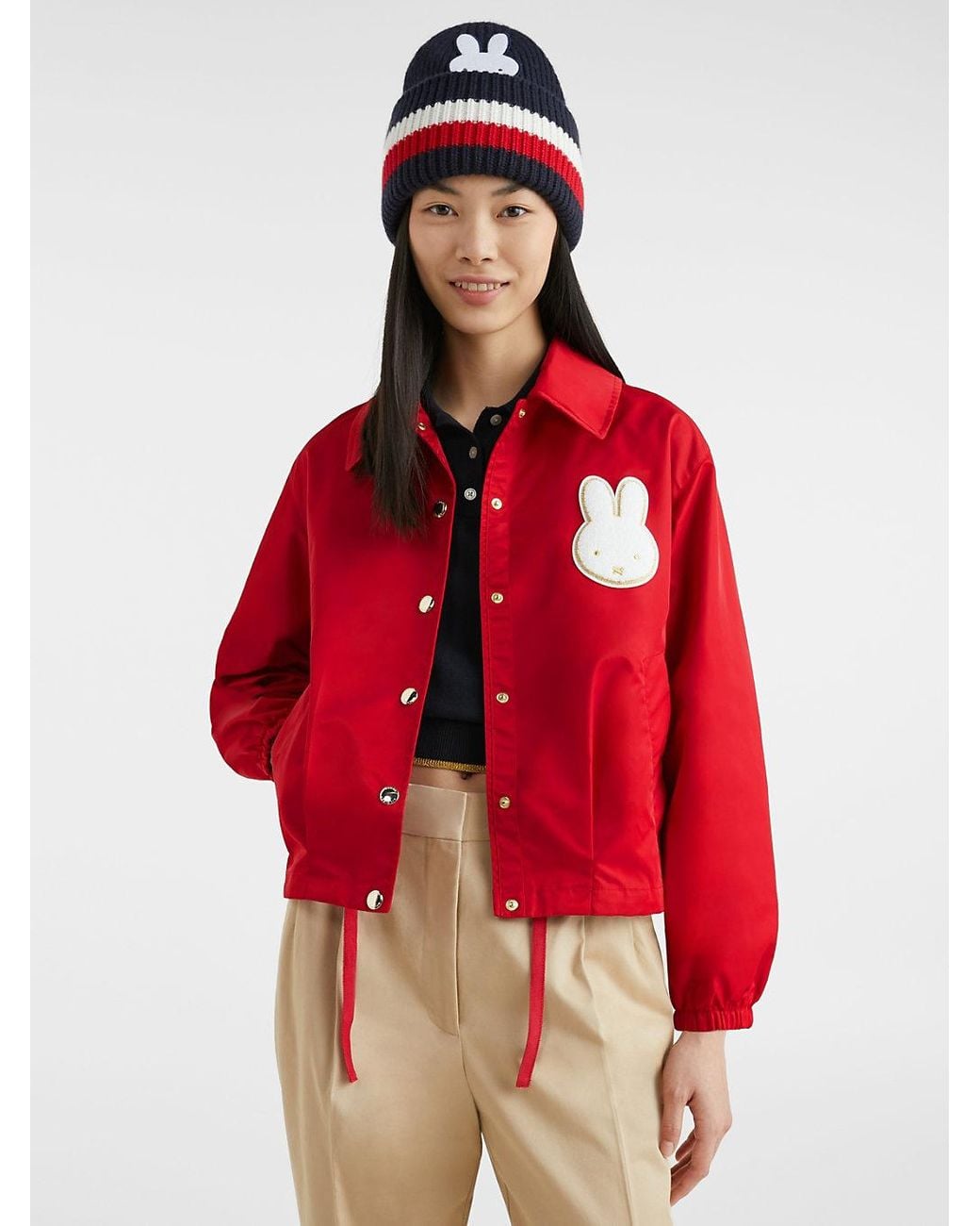Tommy Hilfiger Tommy X Miffy Relaxed Twill Jacket in Red | Lyst UK