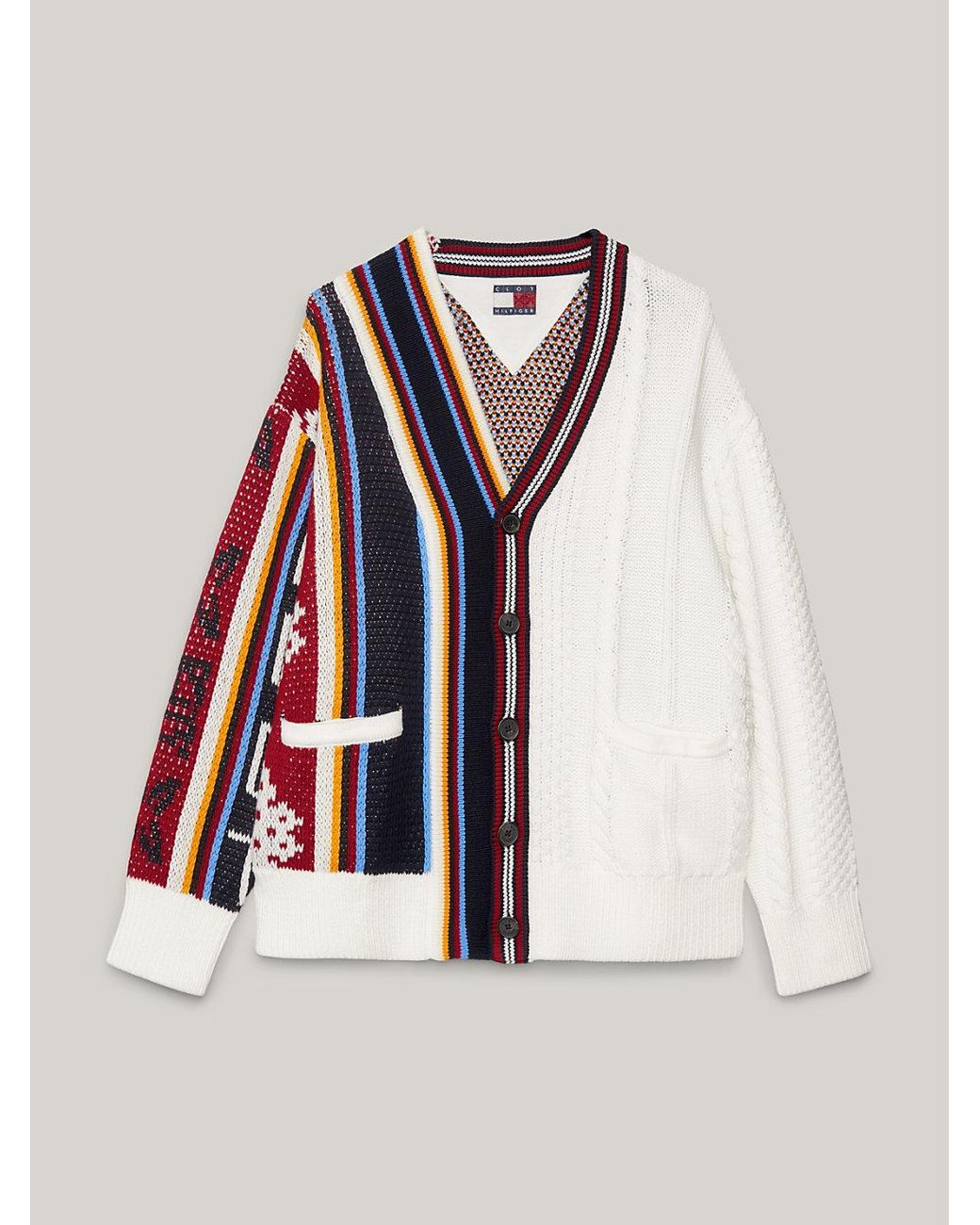 Tommy Hilfiger Tommy X Clot Dual Gender Stripe Knit Cardigan Tommy Hilfiger Tommy X Clot Dual Gender Stripe Knit Cardigan