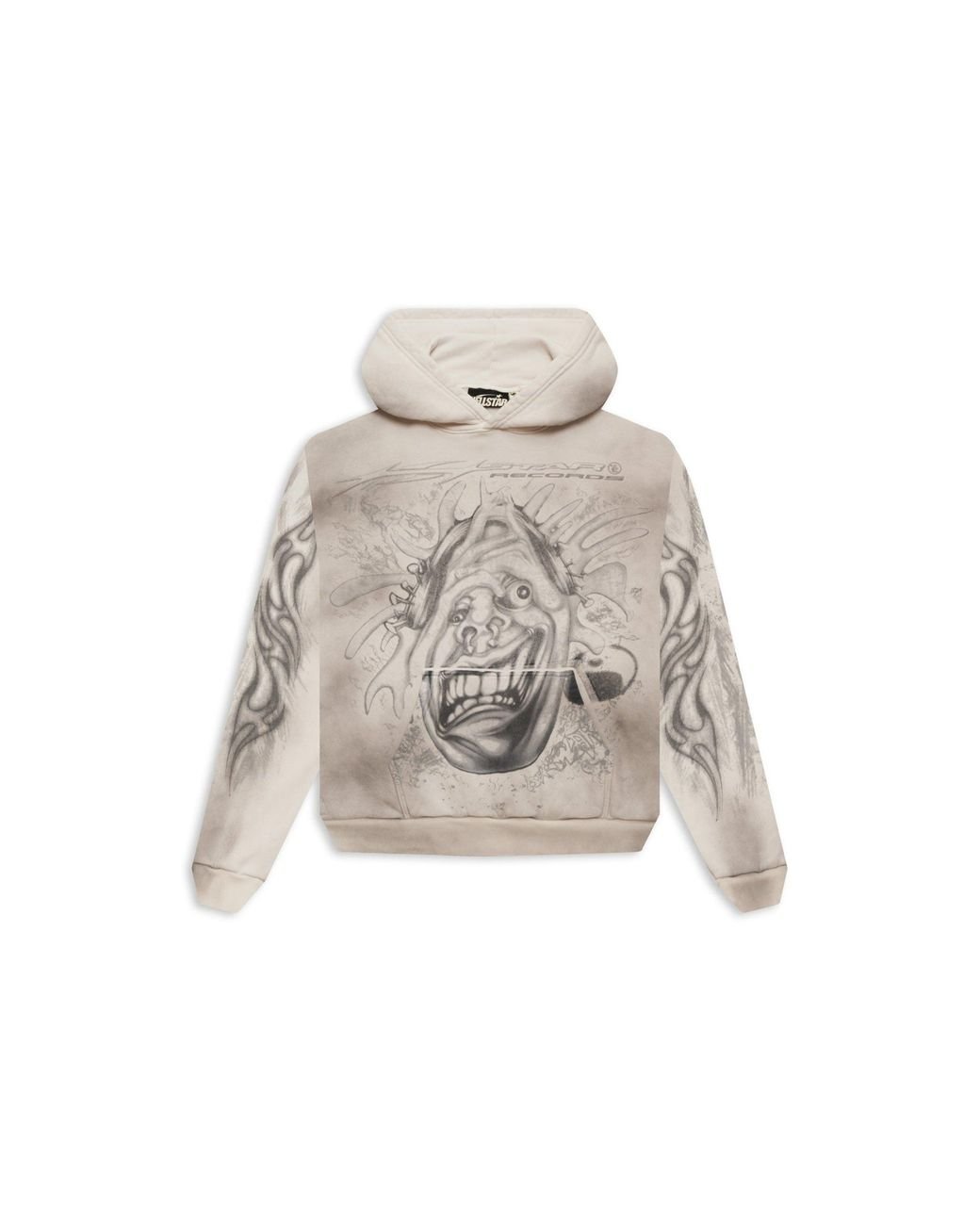 HELLSTAR Ogre Face Hoodie in White | Lyst