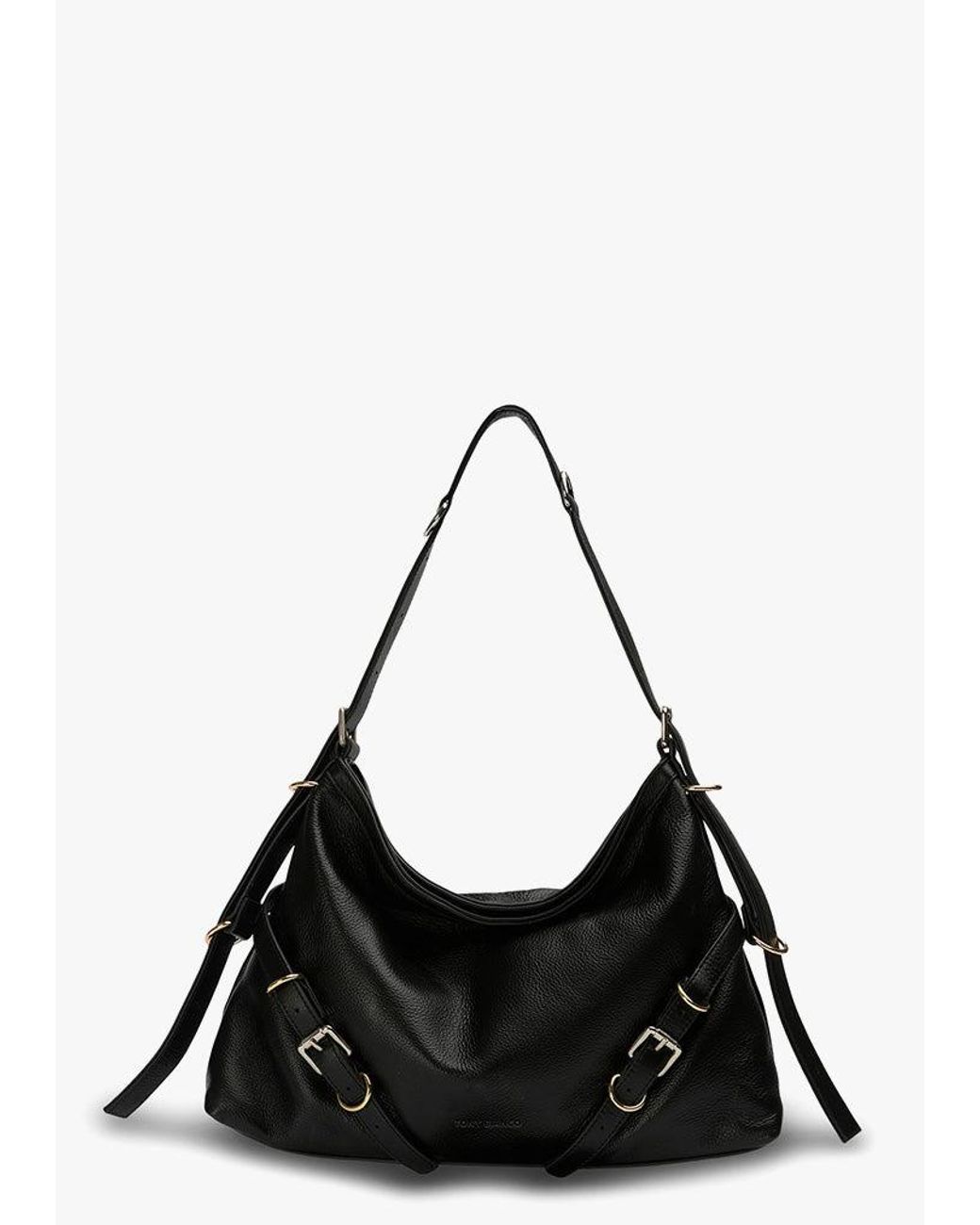Tony Bianco Madison Pebble Leather Shoulder Bag in Black | Lyst
