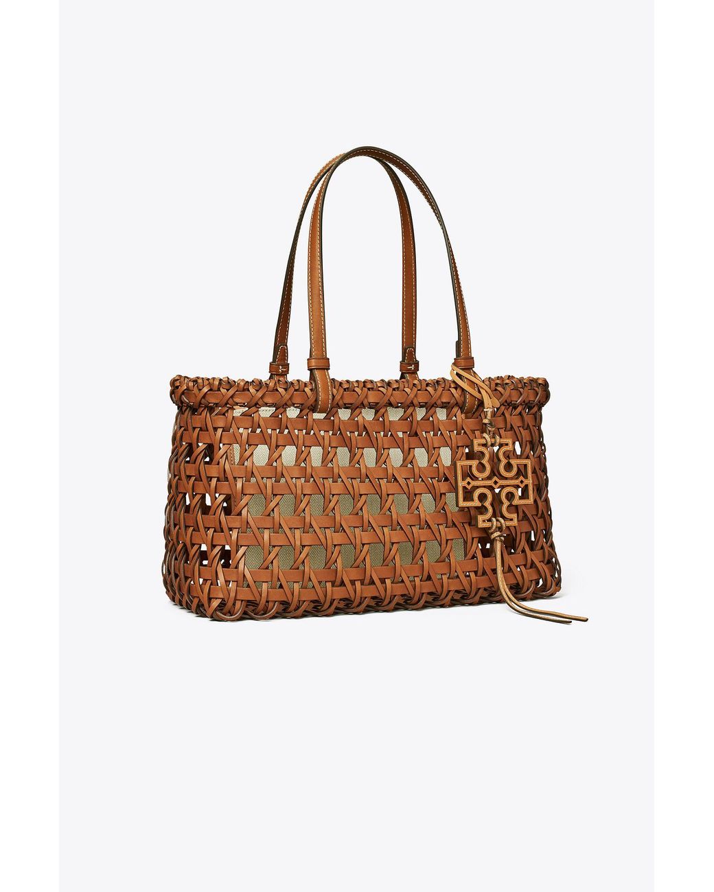 Tory Burch Miller Garden Basket-weave Tote in Brown | Lyst Tory Burch Miller Garden Basket-weave Tote in Brown | Lyst