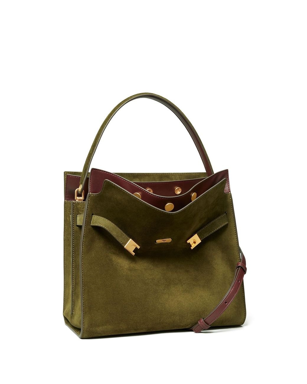 Tory Burch Lee Radziwill Double Bag in Green | Lyst