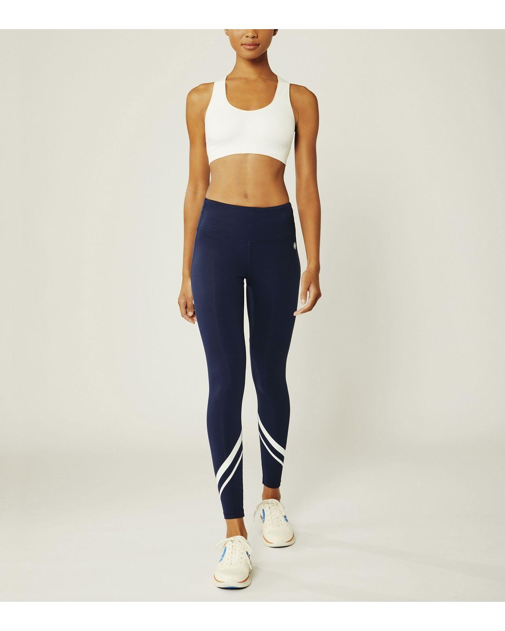 Tory Sport Seamless Racerback Bra in Blue - Lyst