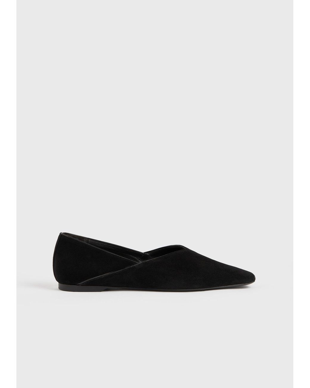 TOTEME Everyday Suede Flats Suede in White | Lyst