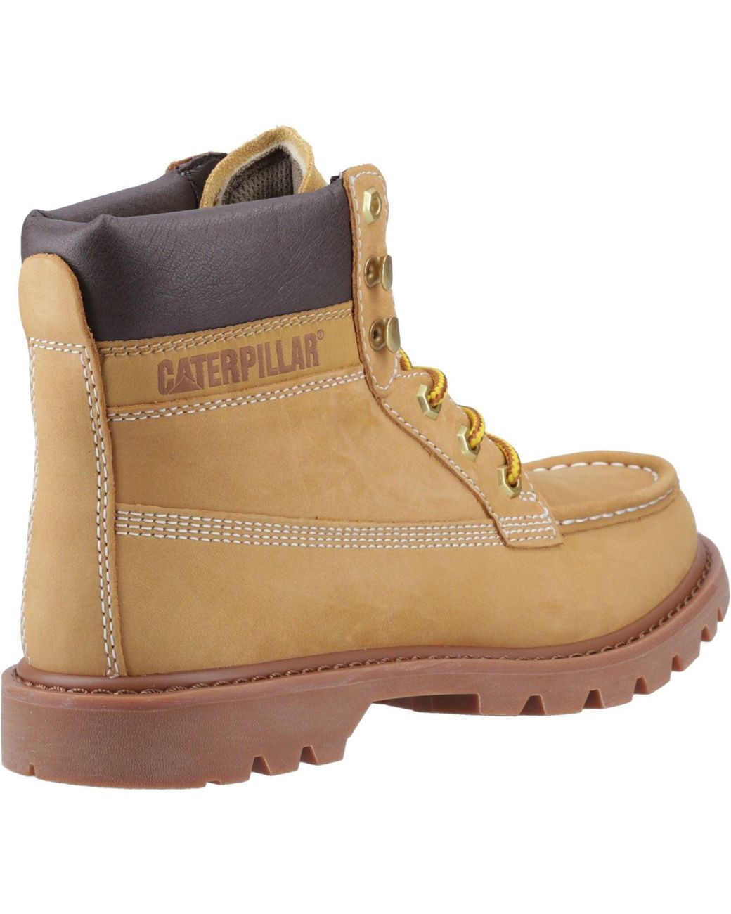 Caterpillar Colorado Moc Toe Leather Honey Reset Ankle Boots in Natural ...