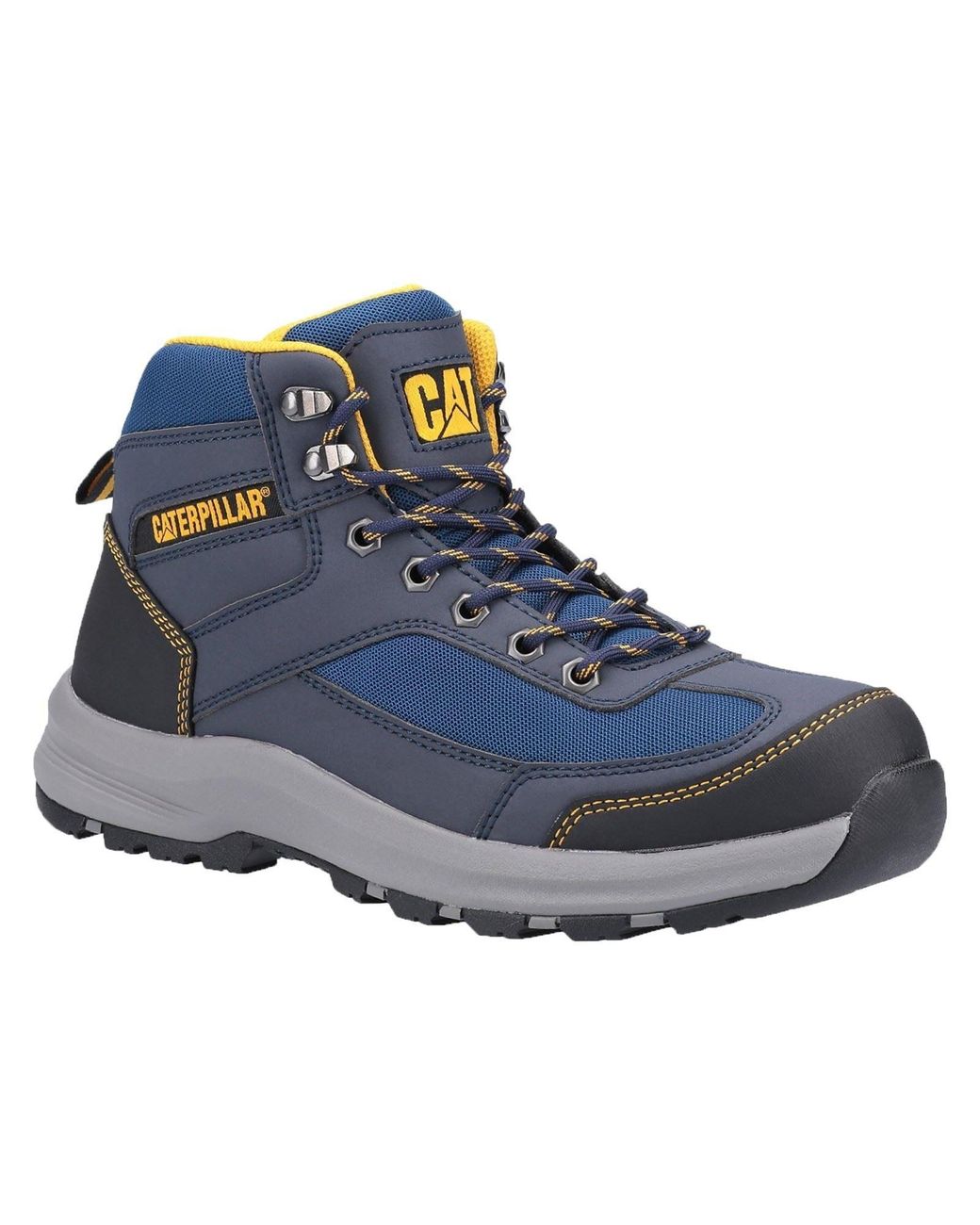 CAT Safety Caterpillar Elmore Mid Synthetic Hiking Boots in Blue | Lyst UK
