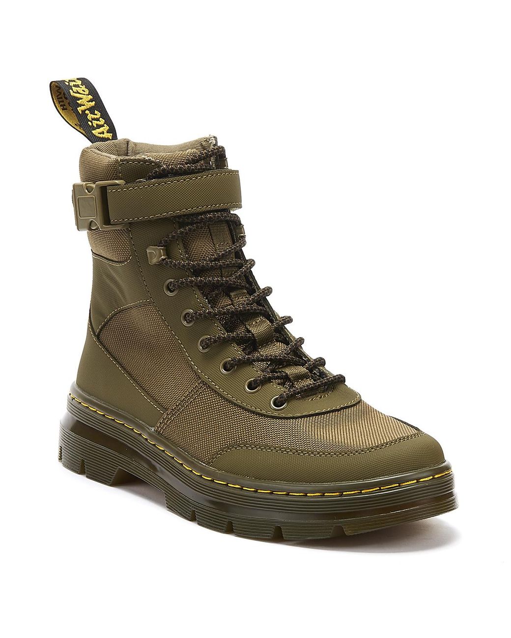 Dr. Martens Dr. Martens Combs Tech Mens Olive Green Boots for Men | Lyst UK