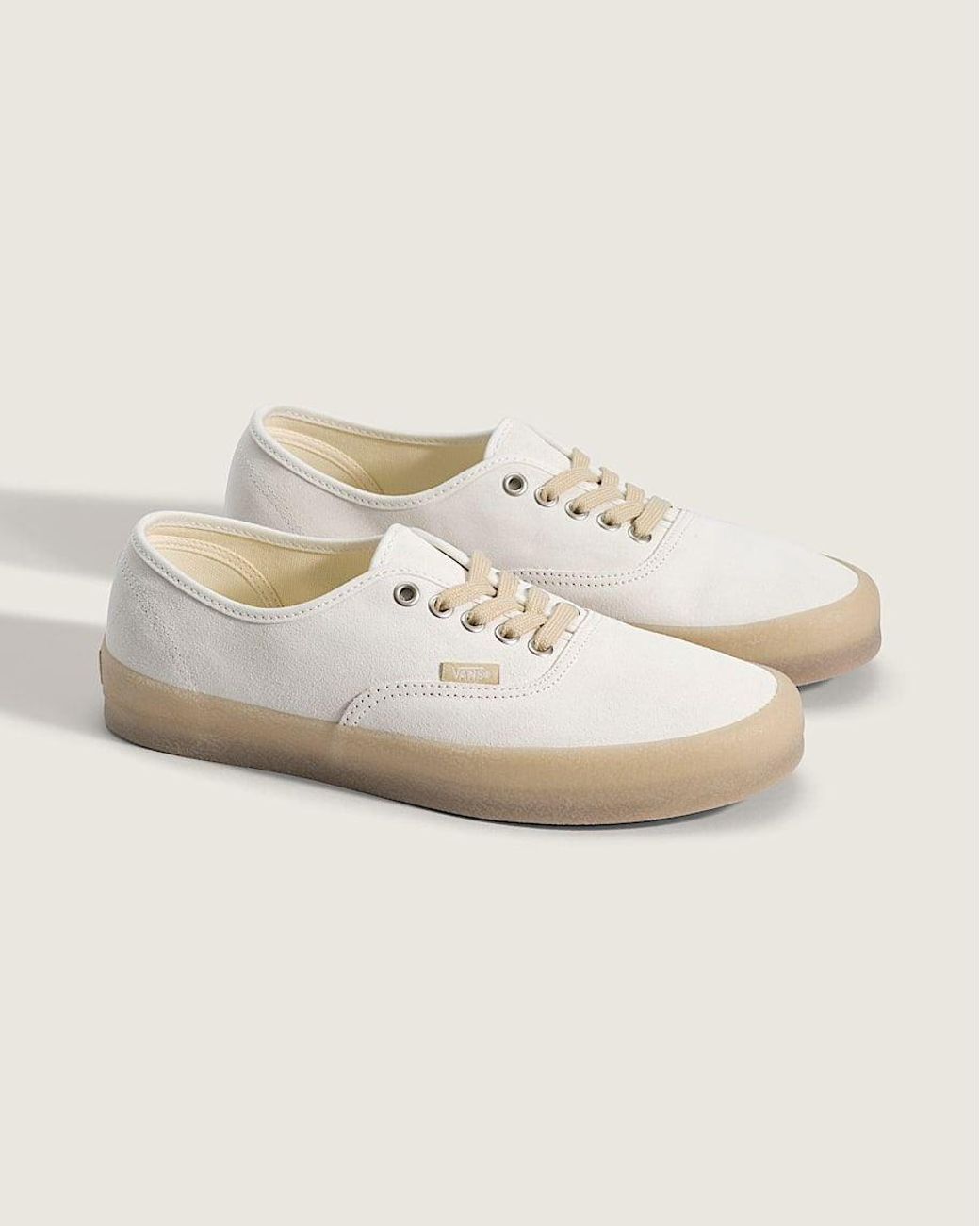 Vans Authentic Crepe Leather Marshmallow Trainers in Natural for Men ...