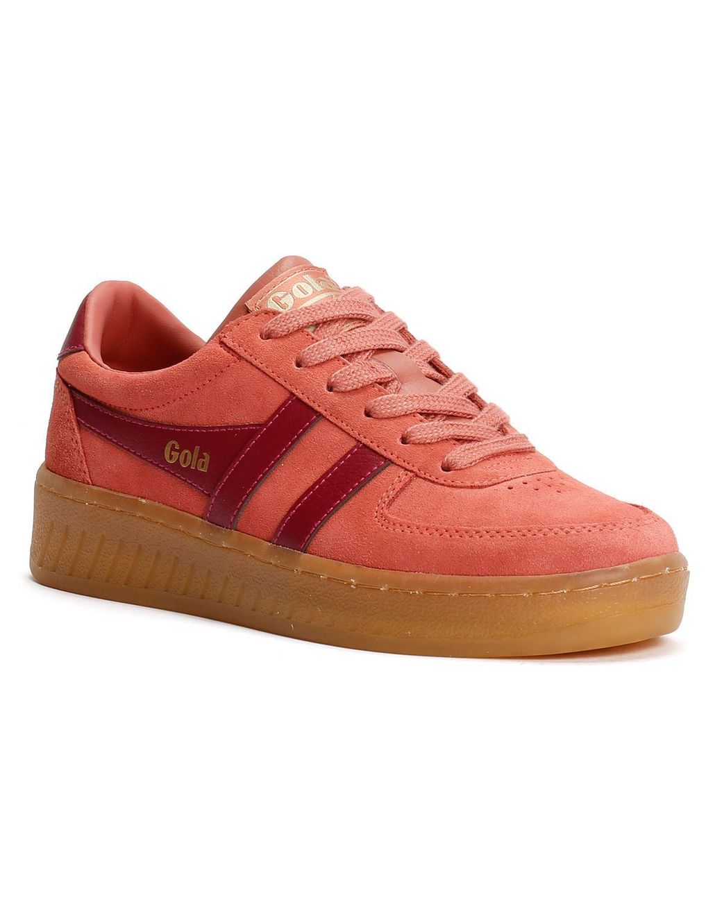 Gola Grandslam Suede Clay/Cerise Trainers in Red | Lyst UK