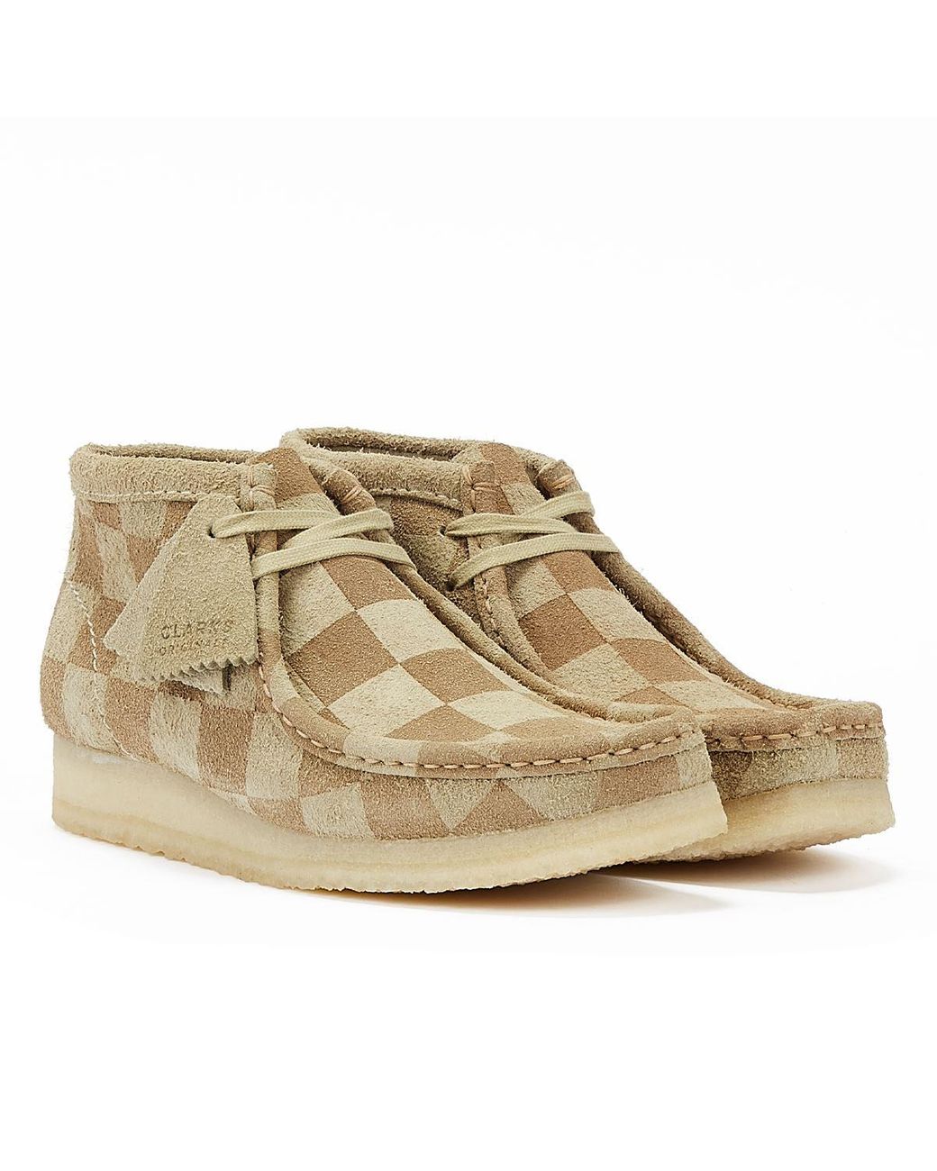 Clarks Clarks Wallabee Check Women's Boots in Natural | Lyst UK
