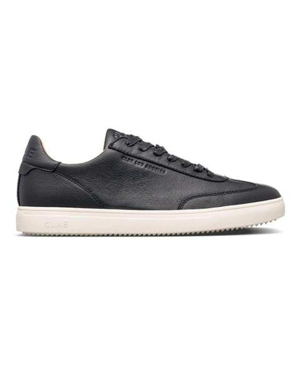CLAE Milled Leather Trainers in Black for Men | Lyst