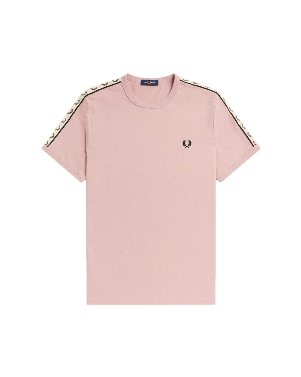 Fred Perry Taped Ringer T-Shirt Dusty Rose in Pink for Men | Lyst