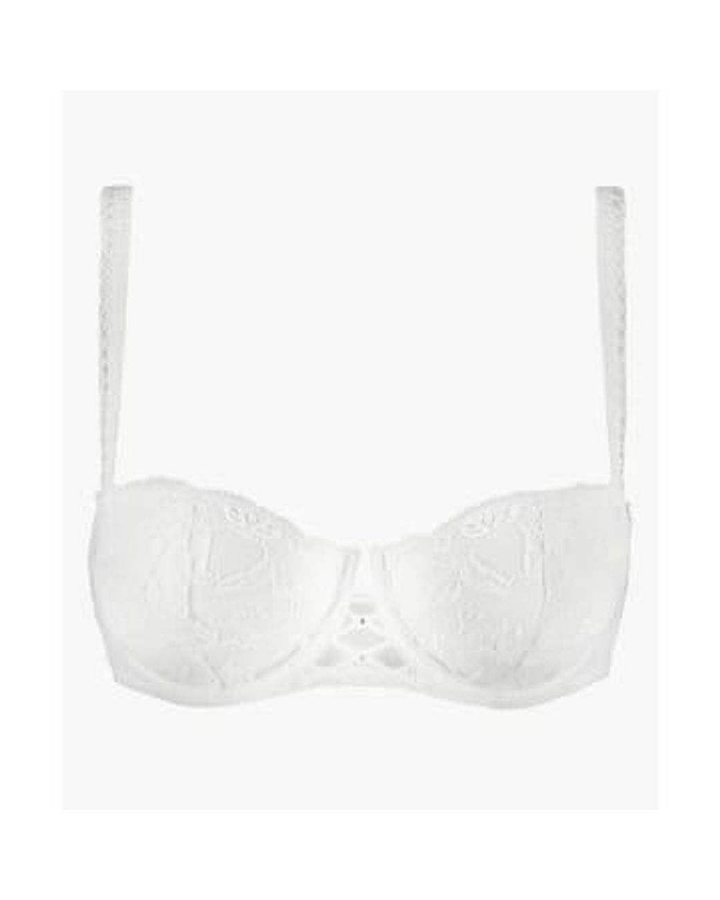 Aubade Kiss Of Love Half Cup Bra in White | Lyst