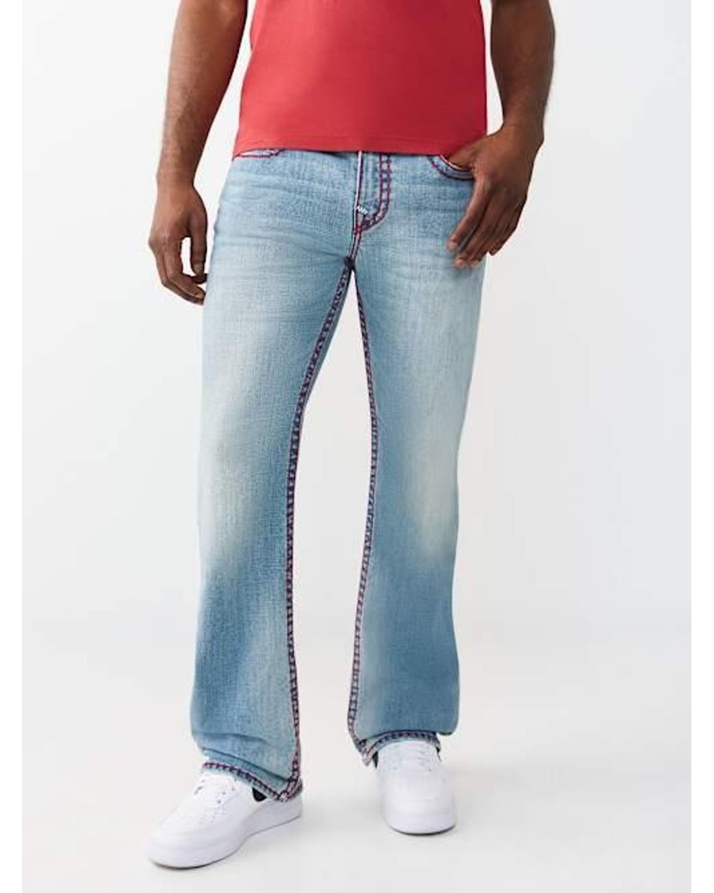 TRUE RELIGION Billy Super T Bootcut Jean 34" in Blue for Men | Lyst