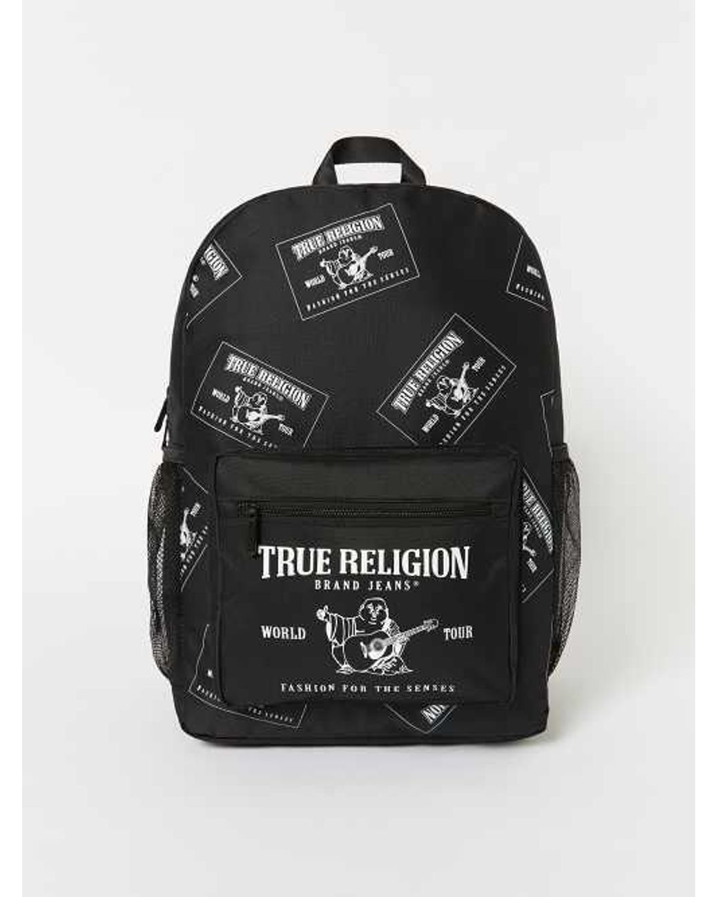 TRUE RELIGION Logo Print Backpack in Black | Lyst