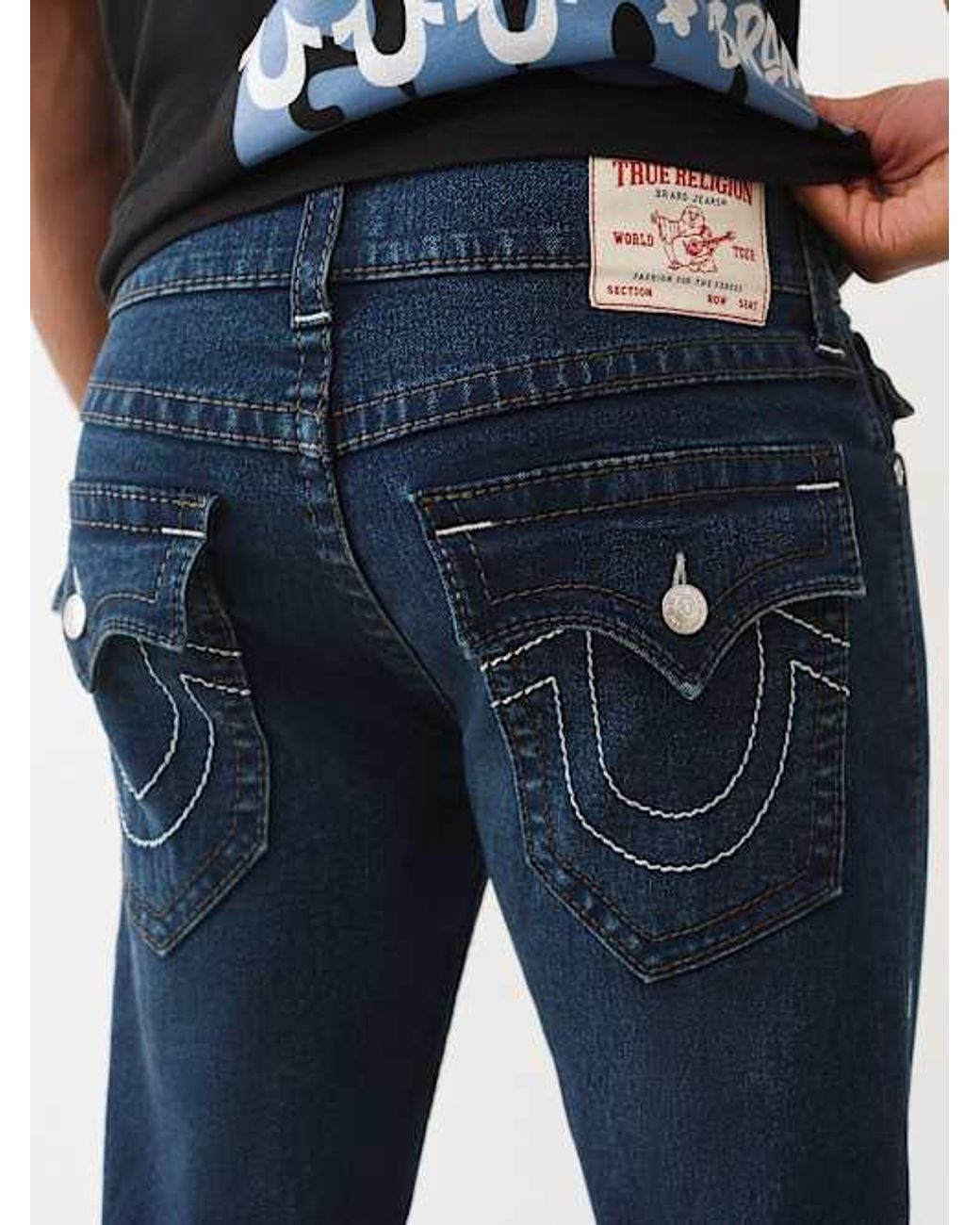 TRUE RELIGION Ricky Big T Straight Jean in Blue for Men | Lyst