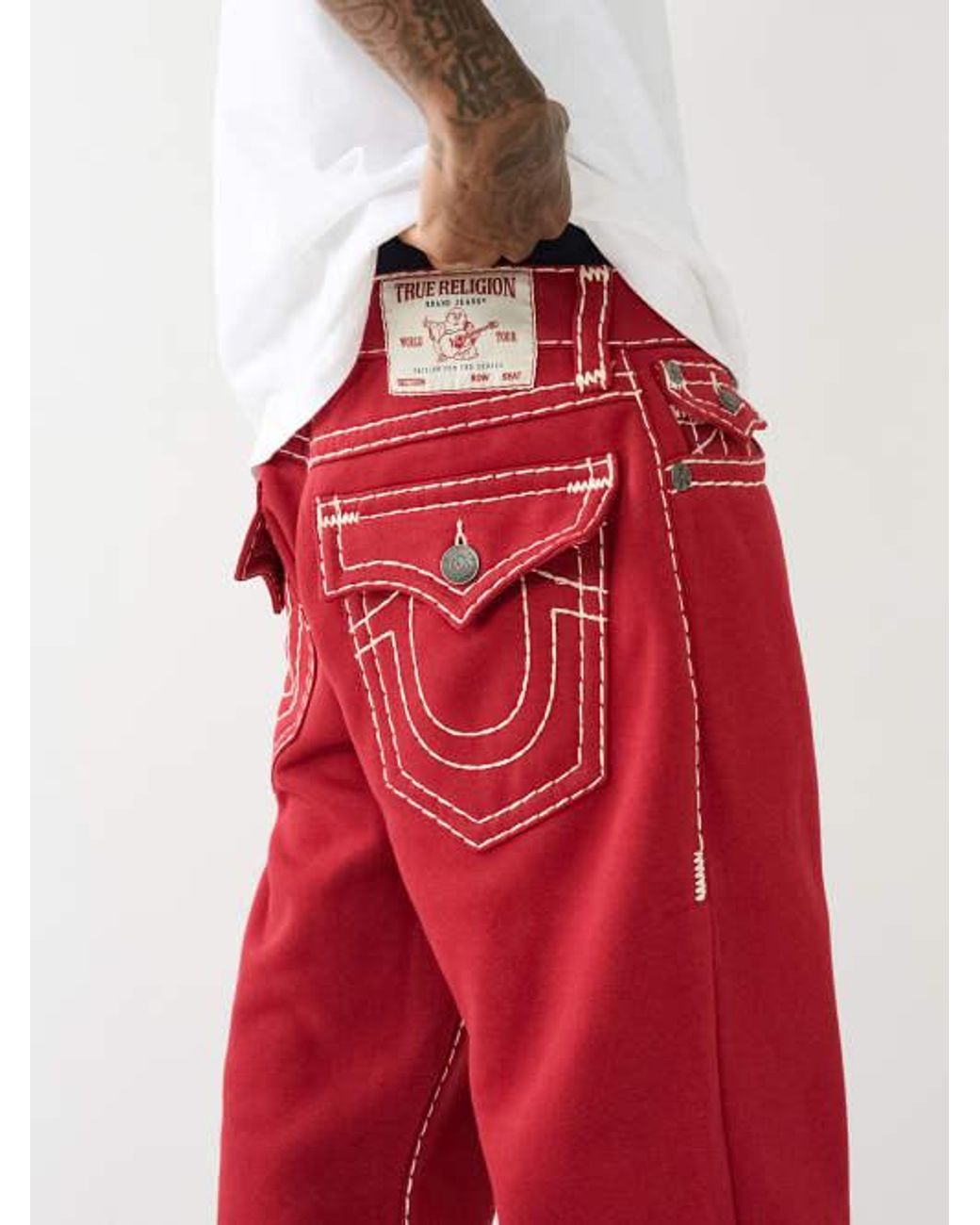 Red True Religion Pants For Men